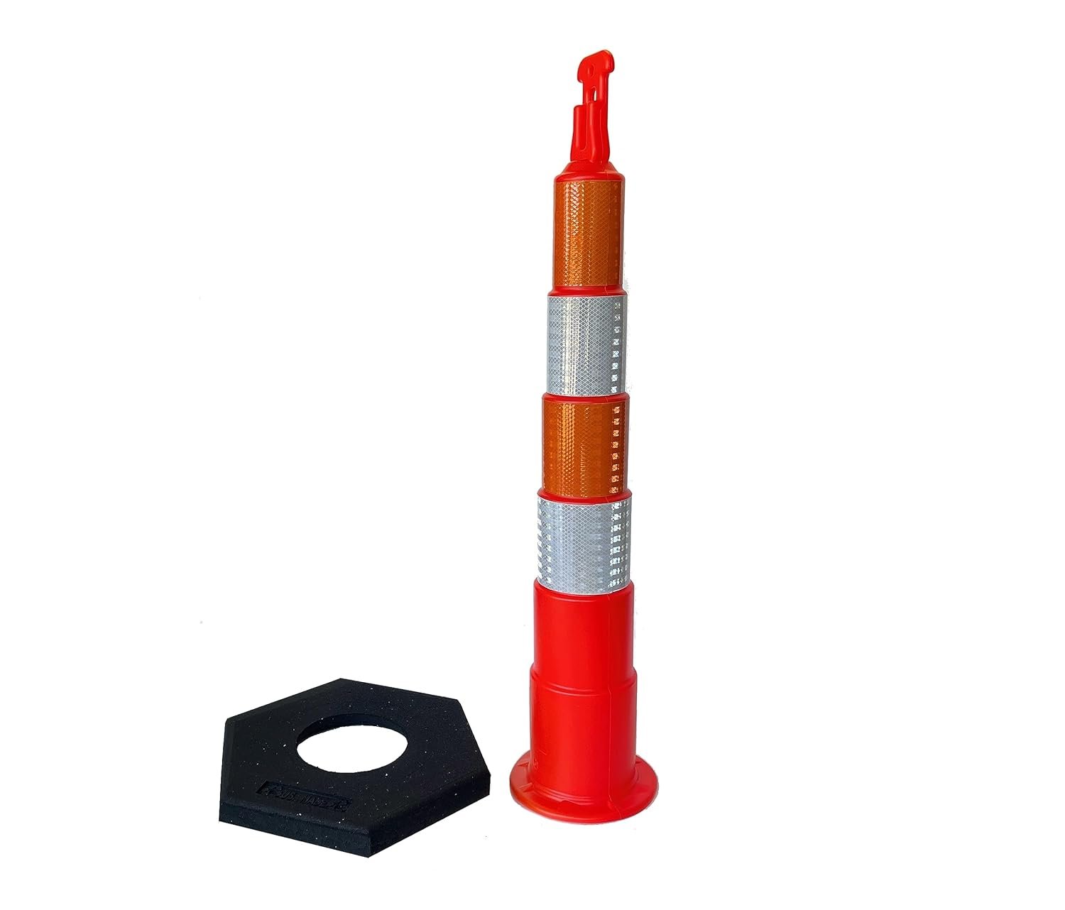 Work Zone Supply 42" Stackable Safety Cones With 16 Lb Base, Reflective ...